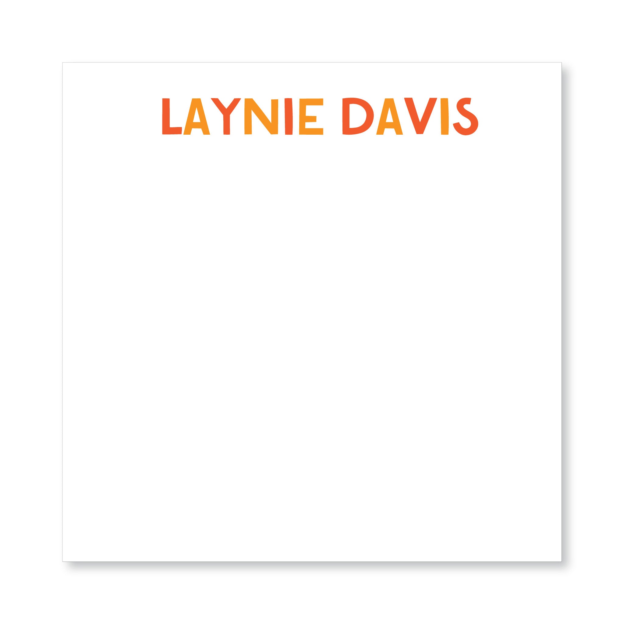 Laynie Notepad – Sarah Chance Design