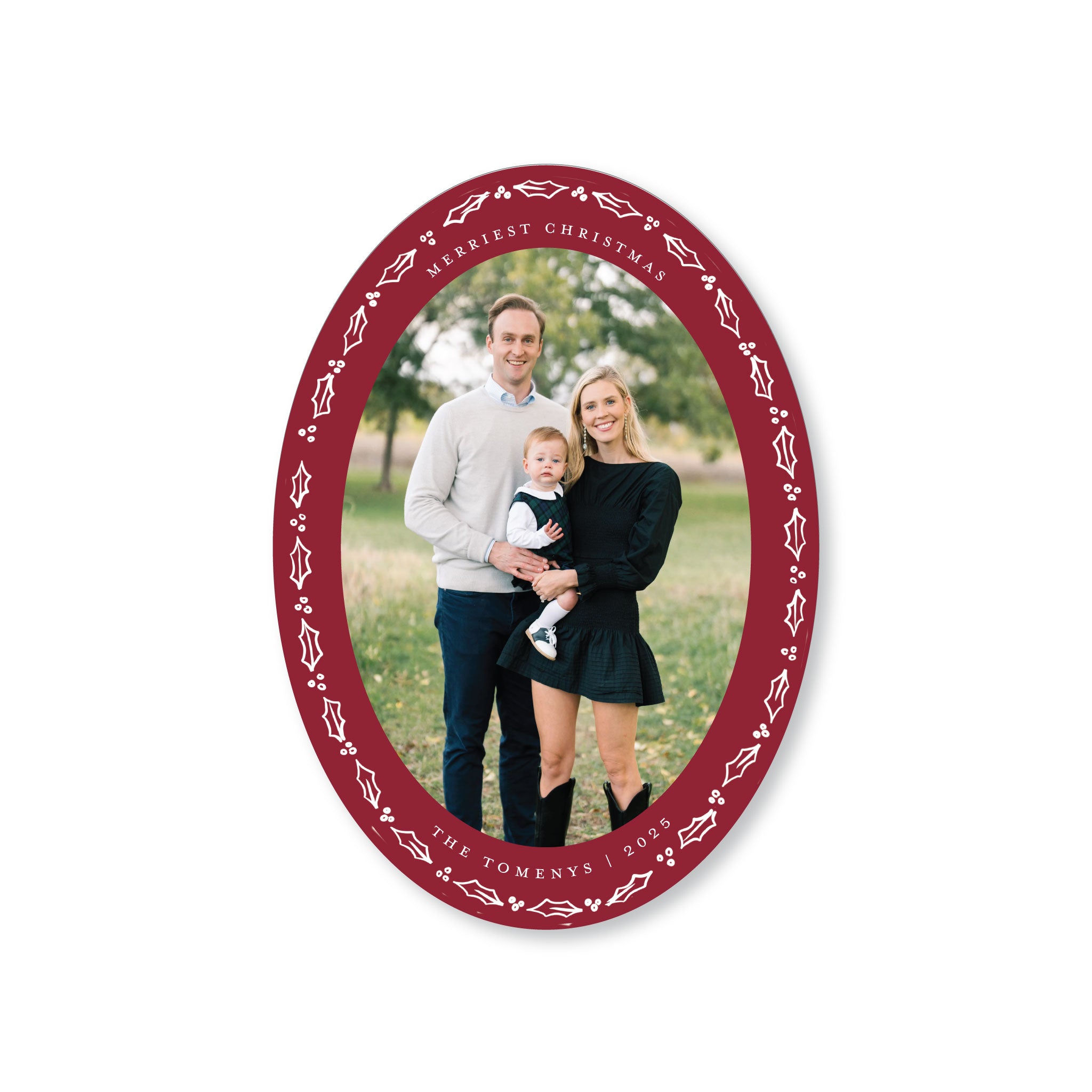 Oval Holly Card – Sarah Chance Design